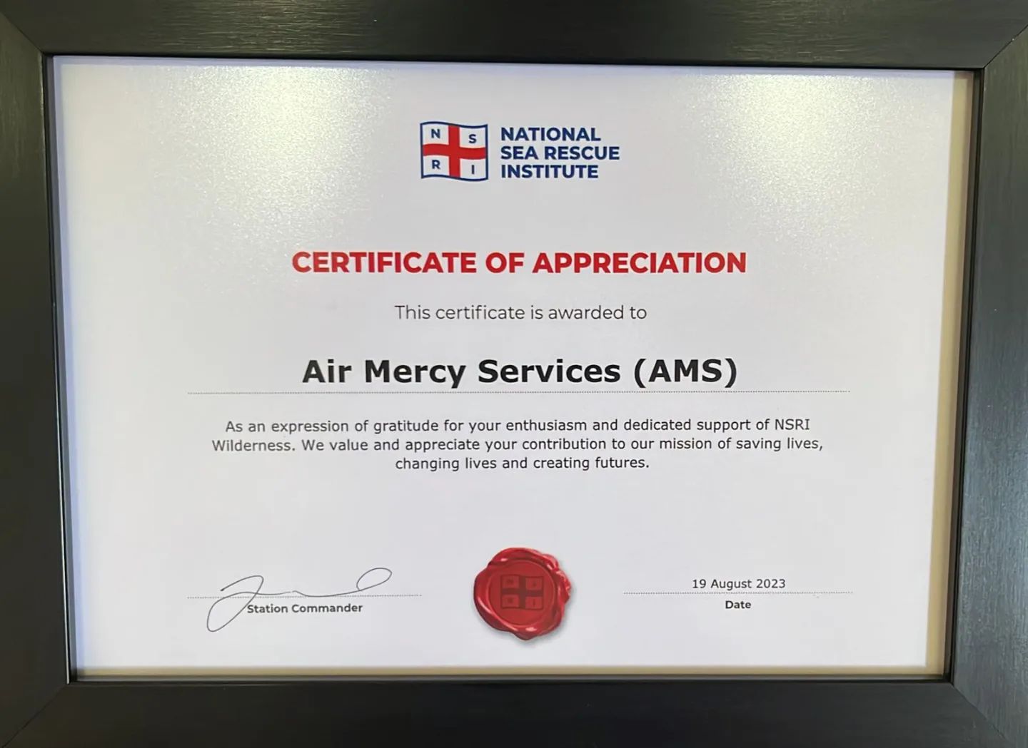 Oudtshoorn team commended by NSRI – Air Mercy Service